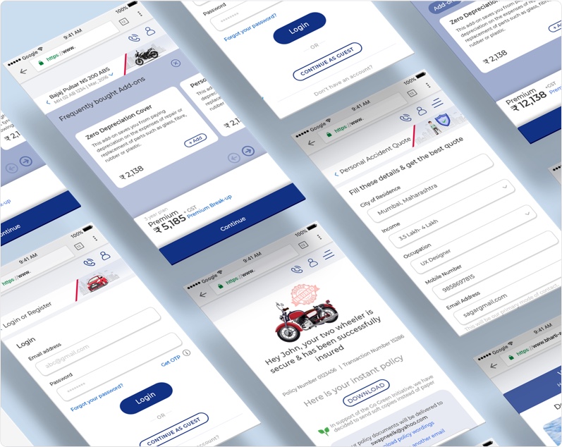 General Insurance UX/UI Design Case Study | Techved